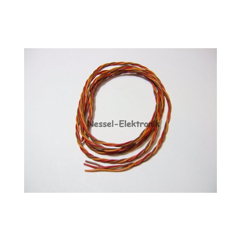 PVC-Litze verdrillt (verseilt) / LiFY / 3x0,14mm² / braun, rot, orang ...